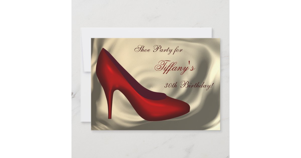 High Heel Shoes Birthday Party Invitation | Zazzle