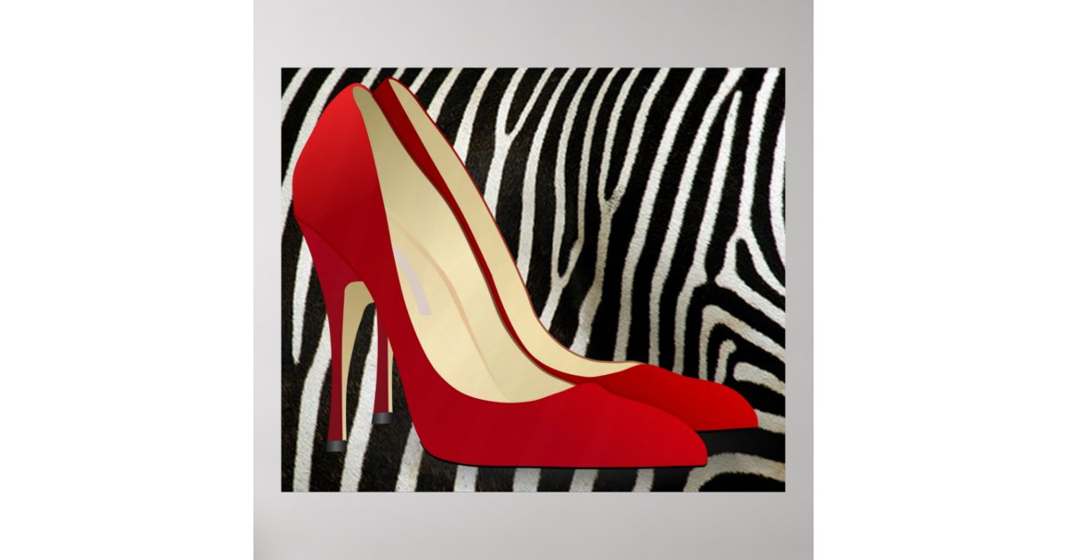 high heels red poster | Zazzle