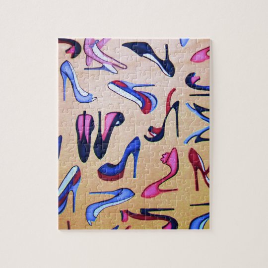 High Heels Shoes Pumps Collage Fashion Jigsaw Puzzle | Zazzle.com
