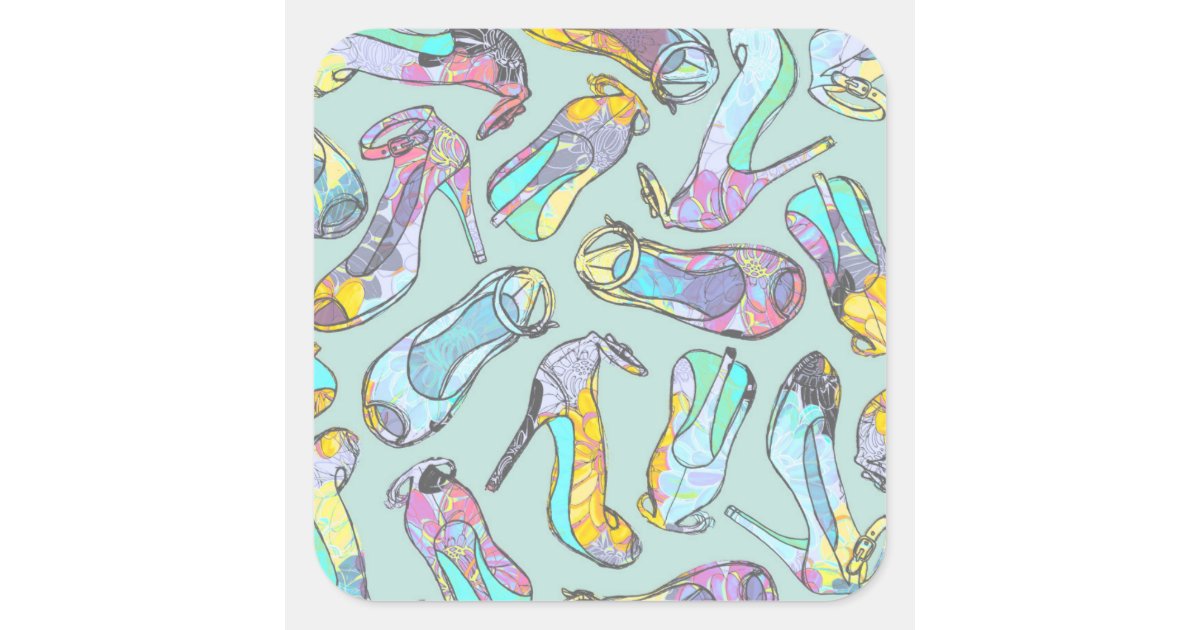 High Heels Square Sticker | Zazzle