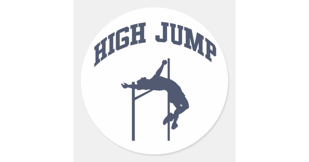 High Jump Classic Round Sticker | Zazzle