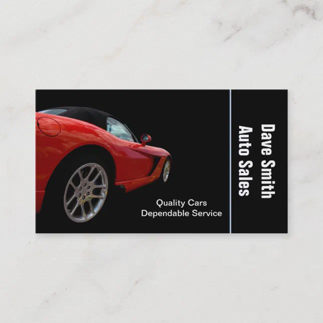 High Performance Auto Sales & Service Business Card | Zazzle