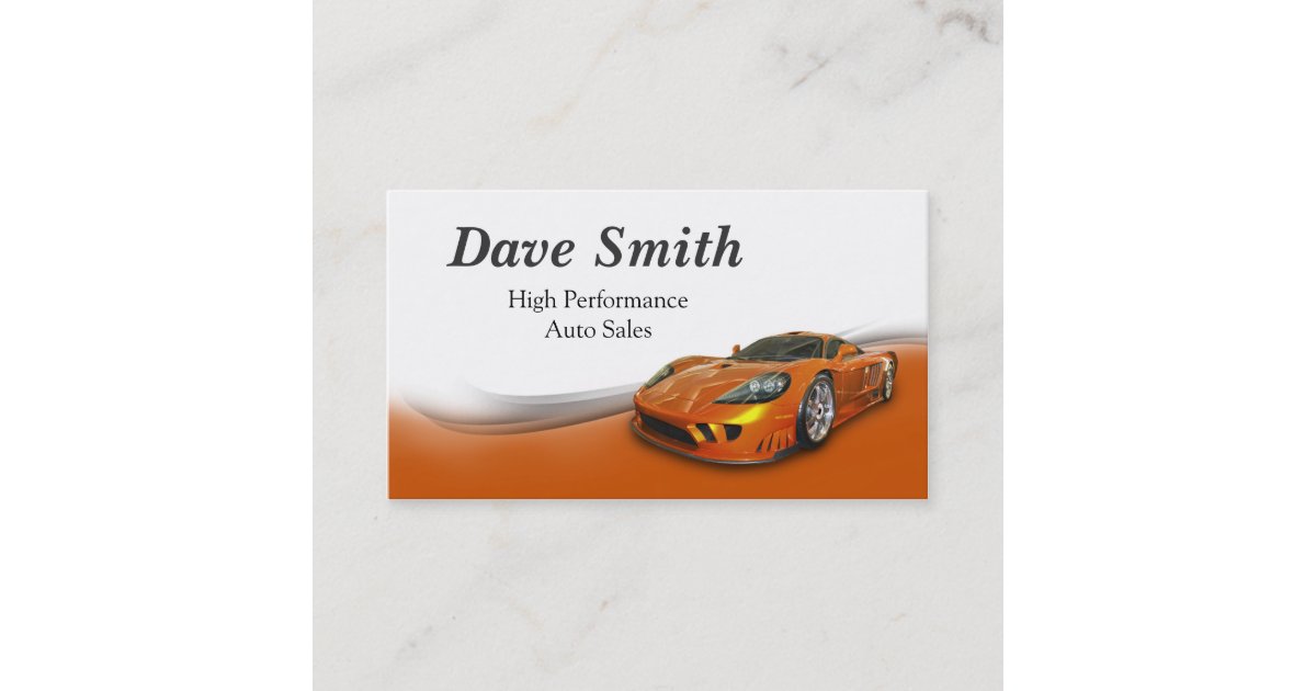 High Performance Automotive Sales & Service Business Card | Zazzle