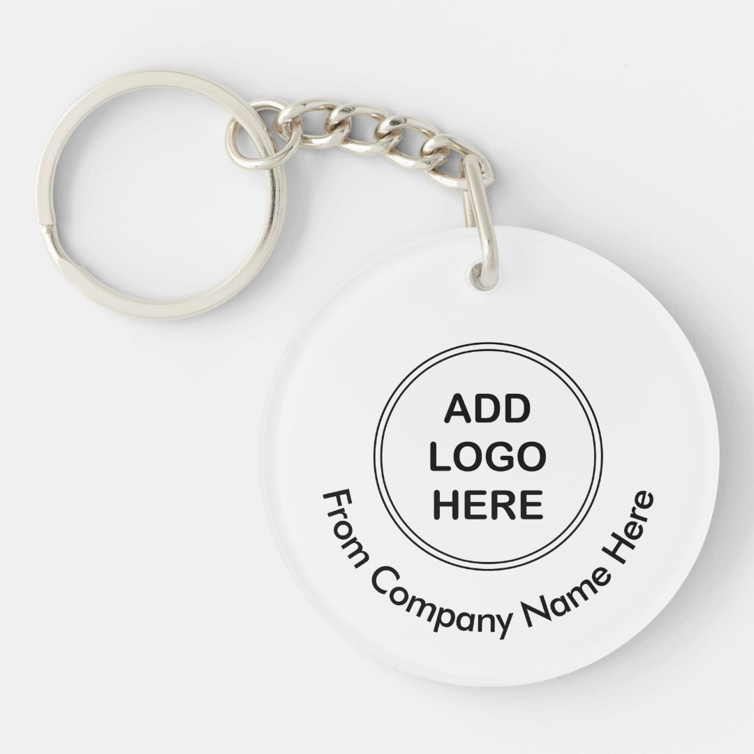High Quality Acrylic Business Logo Keychain | Zazzle