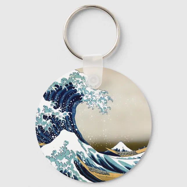 High Quality Great Wave off Kanagawa by Hokusai Keychain | Zazzle