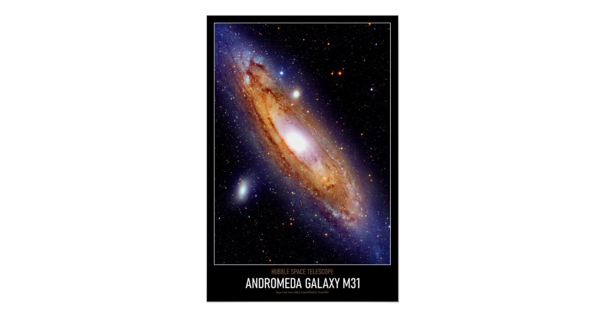 High Resolution Astronomy Andromeda Galaxy M31 Poster | Zazzle