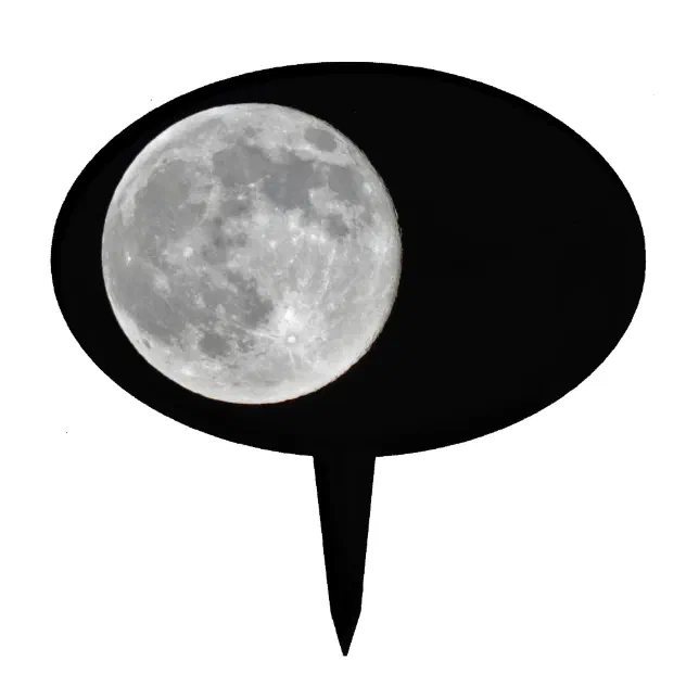 High resolution Full Moon Photo Cake Topper | Zazzle