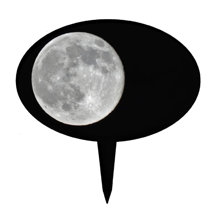 High resolution Full Moon Photo Cake Topper | Zazzle
