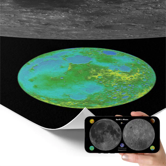 High Resolution Moon Map Poster | Zazzle