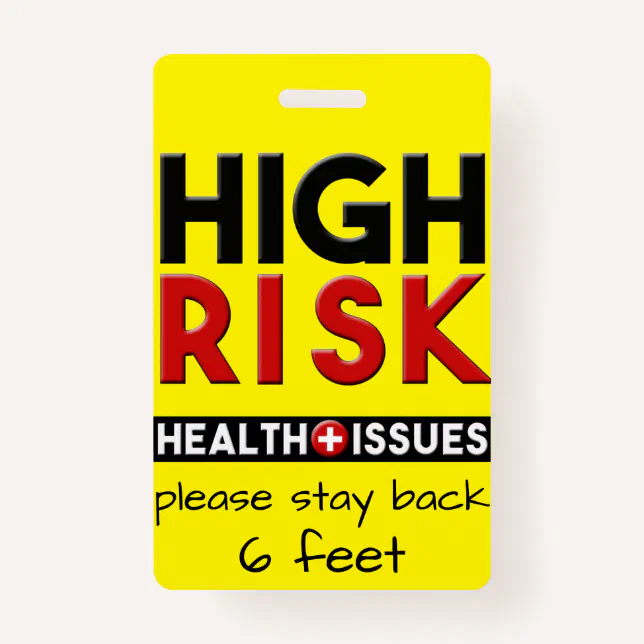 High Risk Health Issues Awareness Badge | Zazzle