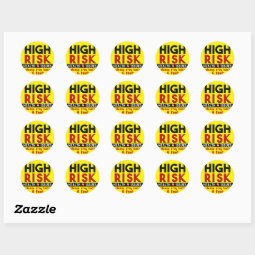 High Risk Health Issues Classic Round Sticker | Zazzle