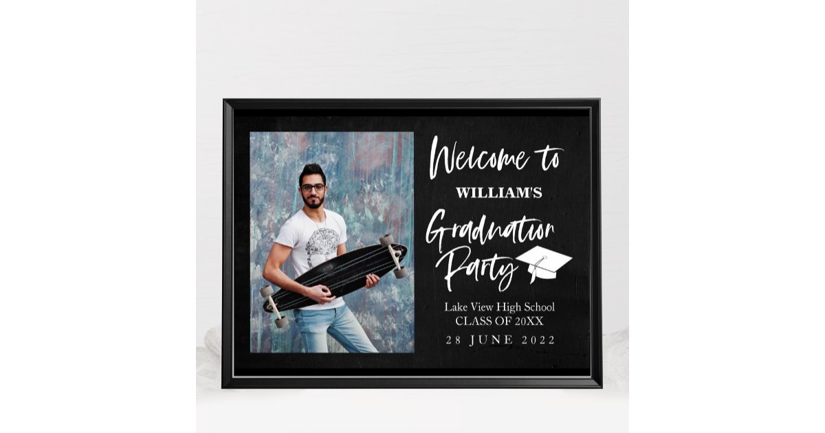 High School Chalk Graduation Party Welcome Sign | Zazzle