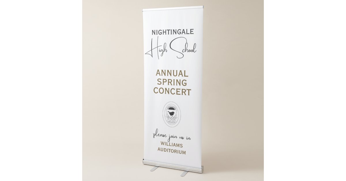 High School Chorus Band Concert Music Event Logo Retractable Banner ...