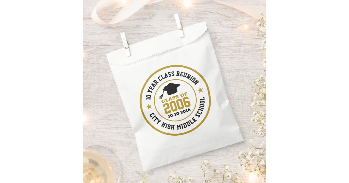 High School Class Reunion College Graduation Year Favor Bag | Zazzle