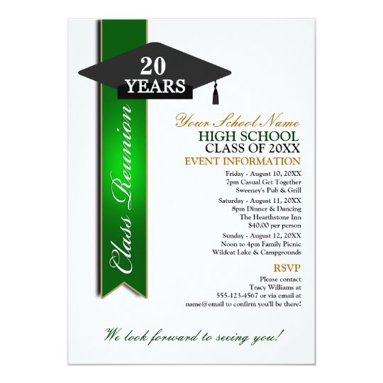 High School Class Reunion Invitation | Zazzle.com