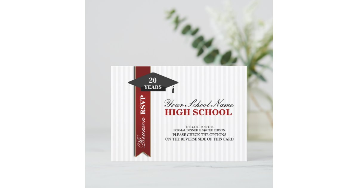 High School Class Reunion RSVP | Zazzle