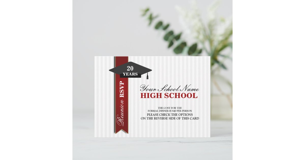 High School Class Reunion RSVP | Zazzle