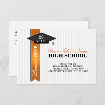High School Class Reunion RSVP Invitation | Zazzle