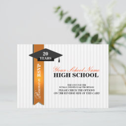 High School Class Reunion RSVP Invitation | Zazzle