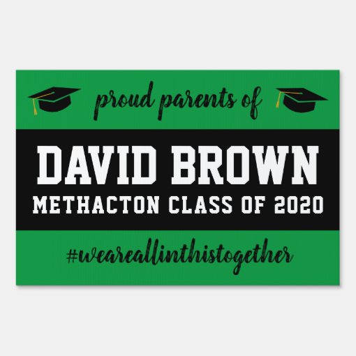 High School Grad Lawn Sign, Proud Parents Sign | Zazzle