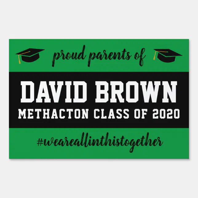 High School Grad Lawn Sign, Proud Parents Sign | Zazzle