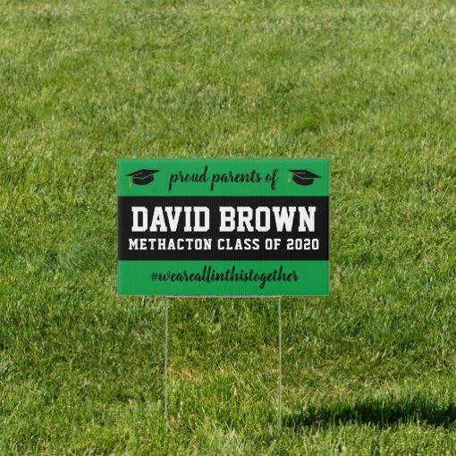 High School Grad Lawn Sign, Proud Parents Sign | Zazzle