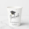 High School Grad Party Modern Splash Glitter Paper Cups | Zazzle