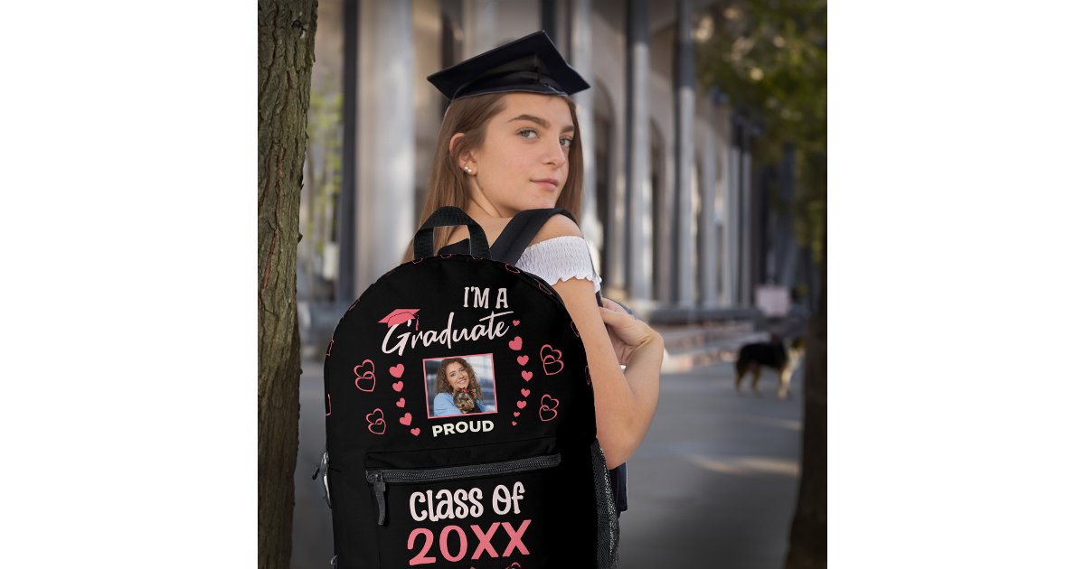 High School Graduate Photo Graduation Personalize Printed Backpack | Zazzle