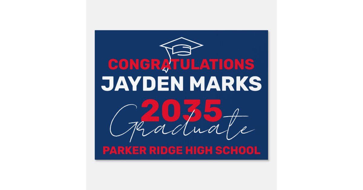 High School Graduate Yard Sign | Zazzle