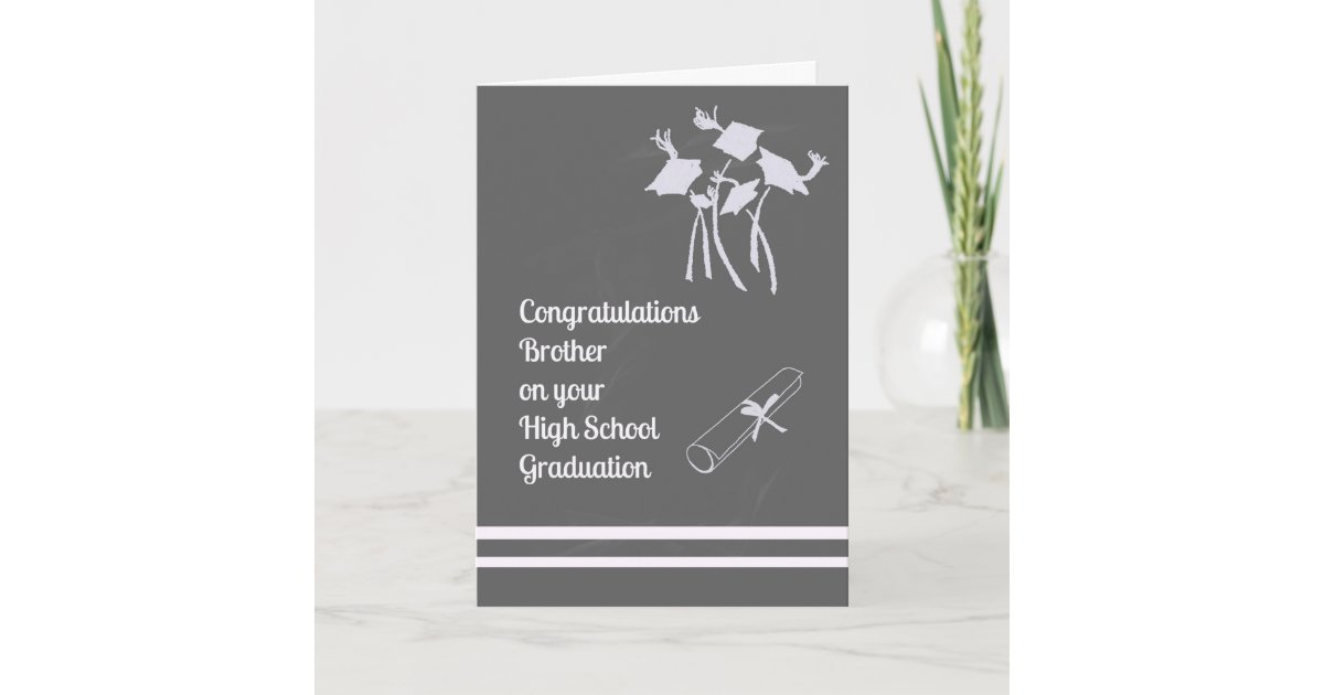High School Graduation Card for Brother | Zazzle