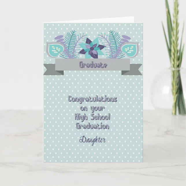 High School Graduation Card for Daughter | Zazzle