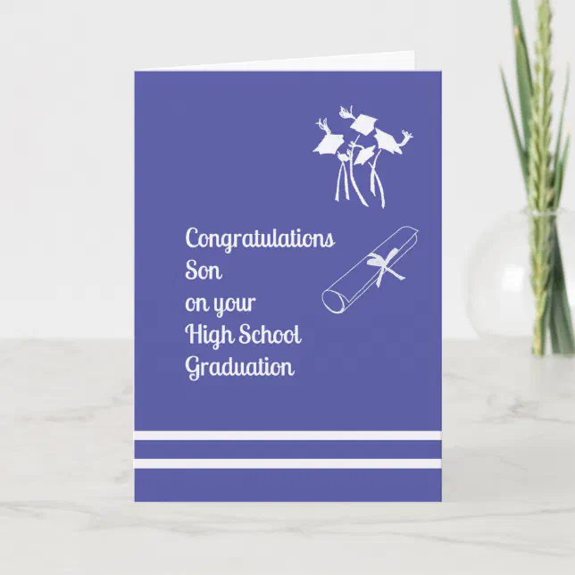 High School Graduation Card for Son | Zazzle