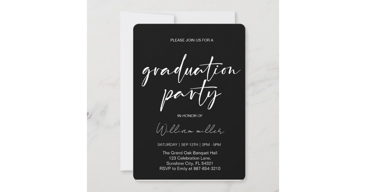 High School Graduation Class of 2025,Minimal grad Invitation | Zazzle