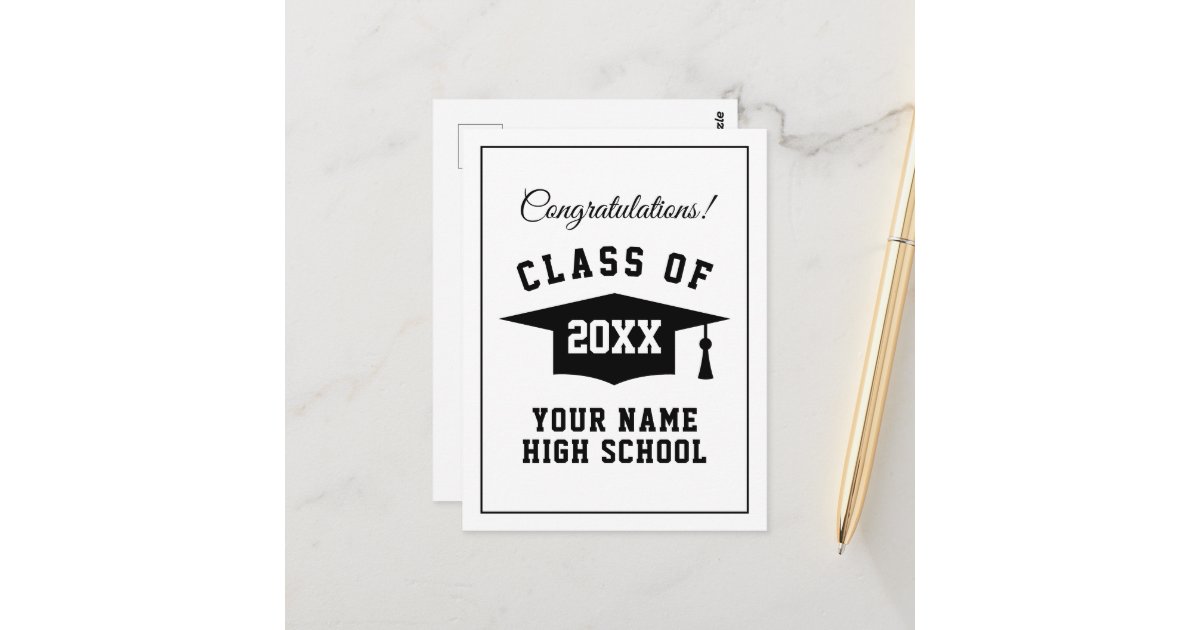High School graduation congratulations postcards | Zazzle