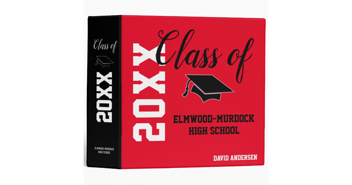 High School Graduation Memory Books 3 Ring Binder | Zazzle