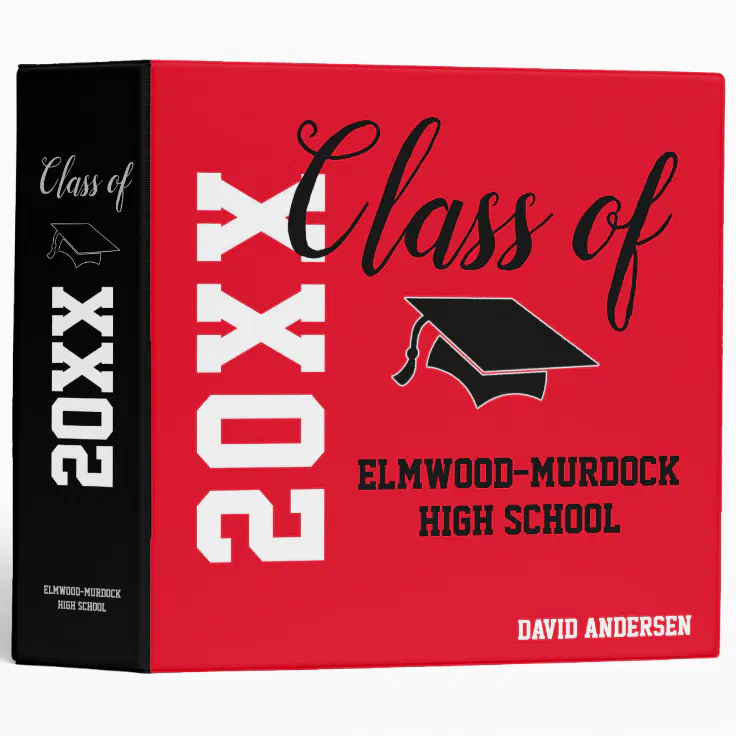 High School Graduation Memory Books 3 Ring Binder | Zazzle