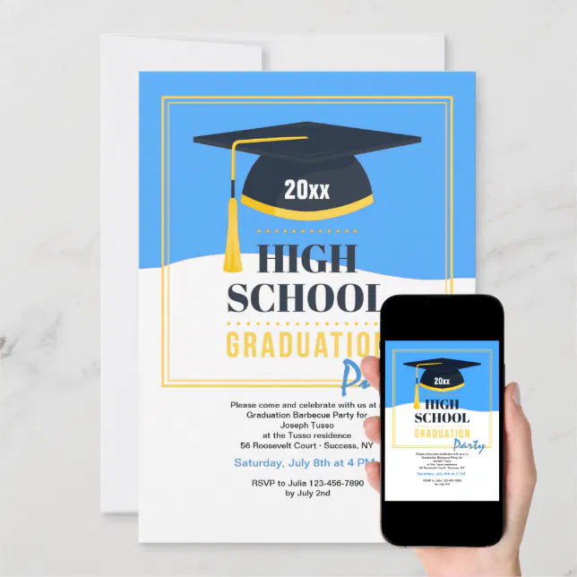 High School Graduation Party Invitation | Zazzle