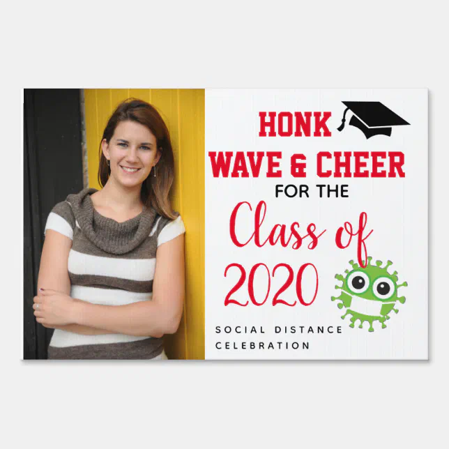 High School Graduation Sign Ideas: Honk, Wave | Zazzle