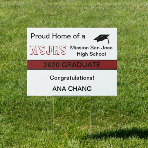 High School graduation yard sign | Zazzle