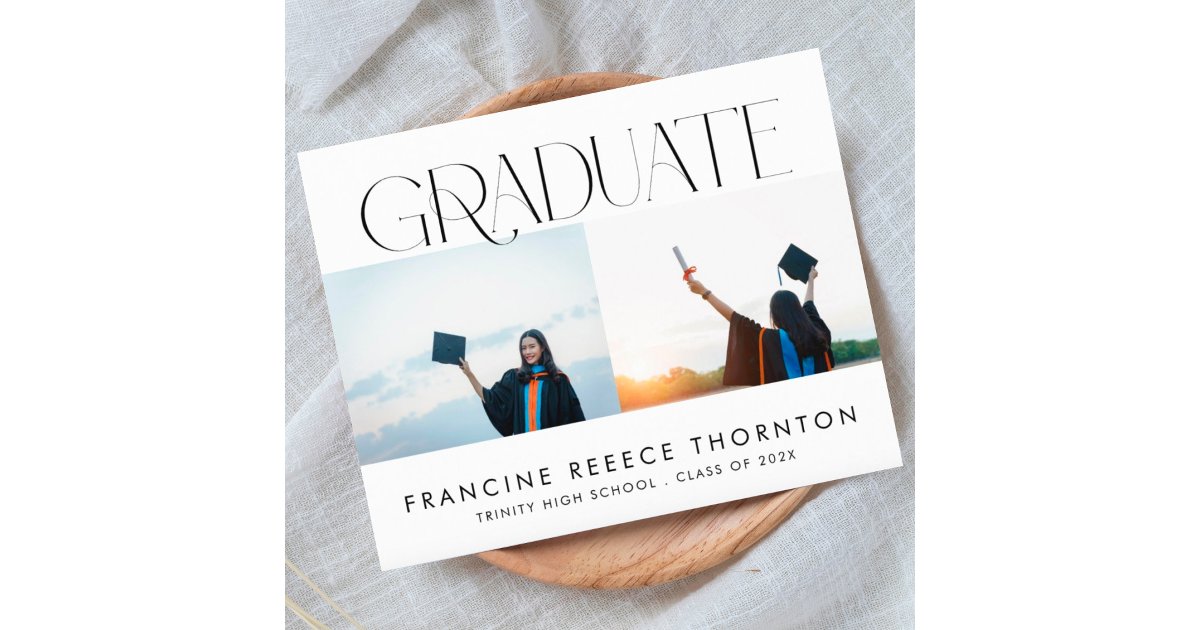 High School Photo Cheap Graduation Annnouncement | Zazzle