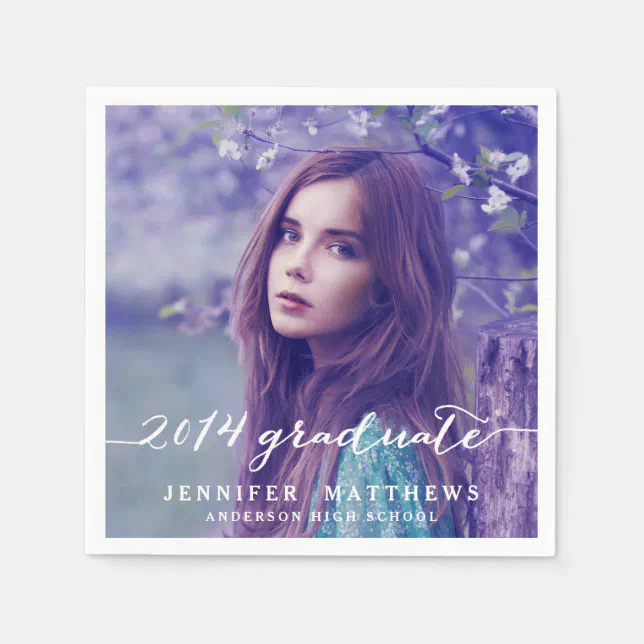 High School Photo Graduation Paper Napkins | Zazzle