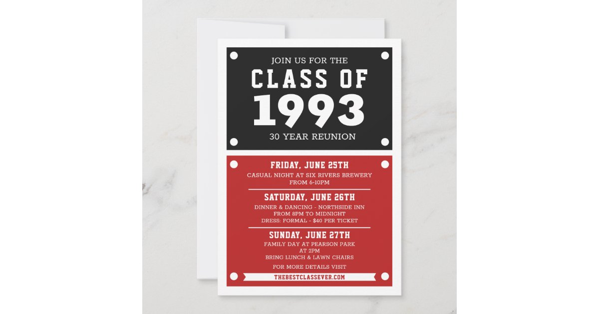 High School Reunion Invitation | Reunion | Zazzle