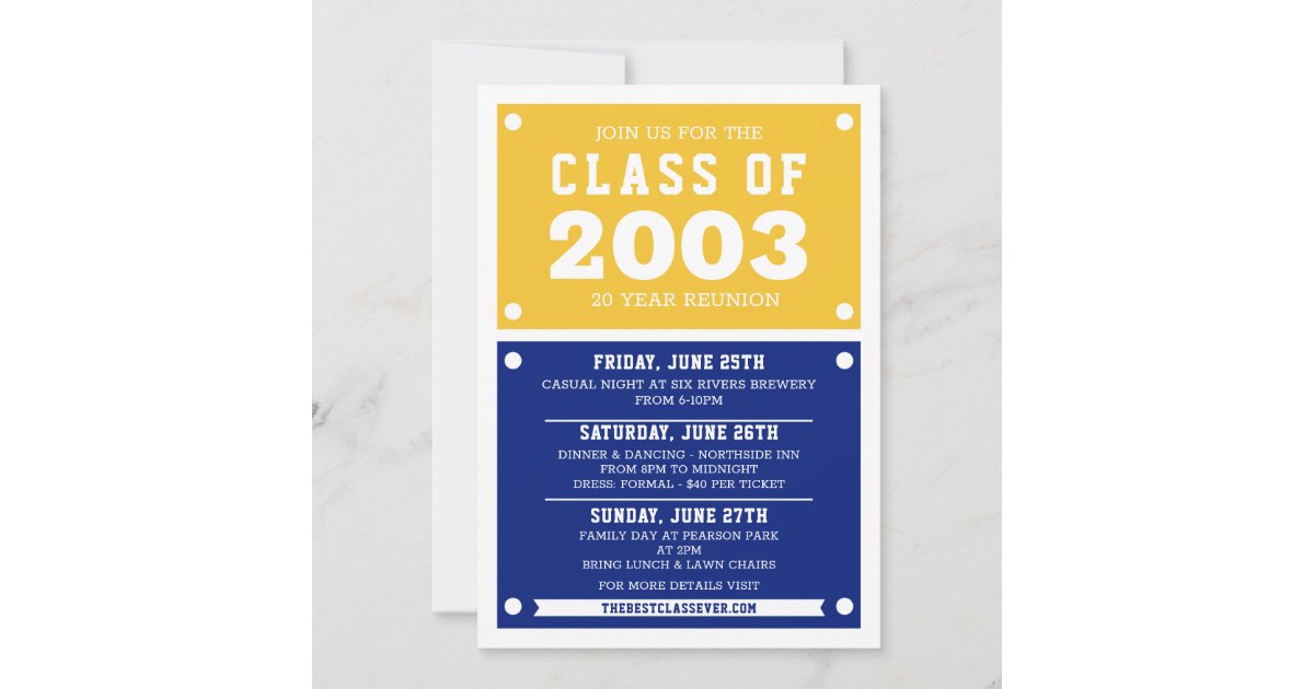 High School Reunion Invitations | Reunion | Zazzle