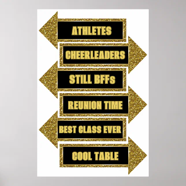 High School Reunion Photobooth Arrow Props Kit Pos Poster | Zazzle