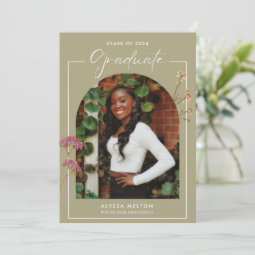 High School Wildflowers Photo Graduation Party | Zazzle