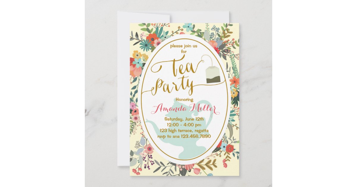 High Tea invitation | Zazzle