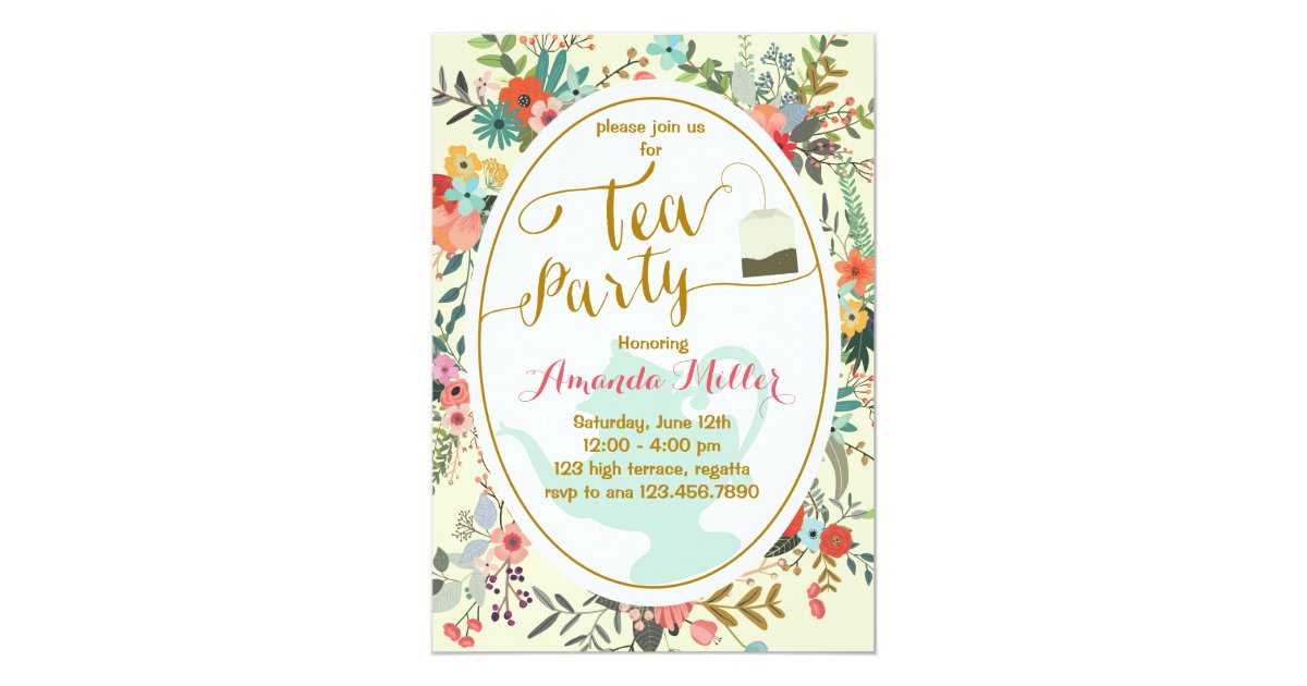 High Tea invitation | Zazzle.com