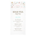 High Tea Party Cafe and Restaurant Menu Card | Zazzle