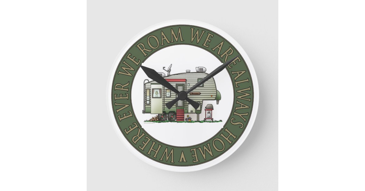 High Tech 5th Wheel Round Clock | Zazzle
