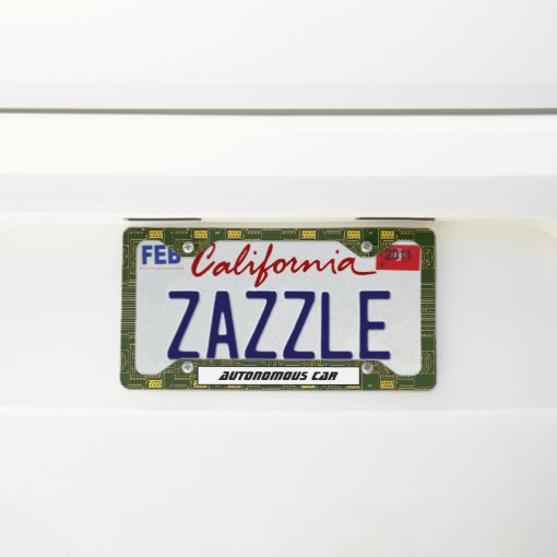 High Tech Autonomous Car License Plate Frame | Zazzle